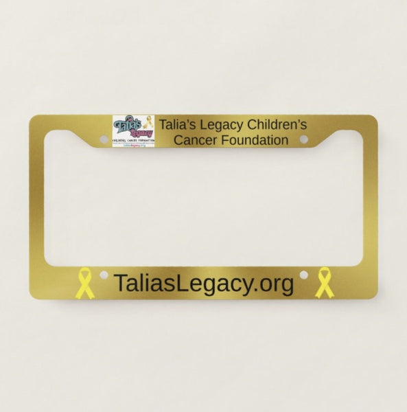 Talia's Legacy License Plate Frames – Talia's Legacy Children's Cancer ...